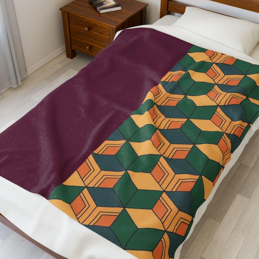 Tomioka Giyu Haori Pattern Blanket | Demon-inspired Throw | Anime Room ...