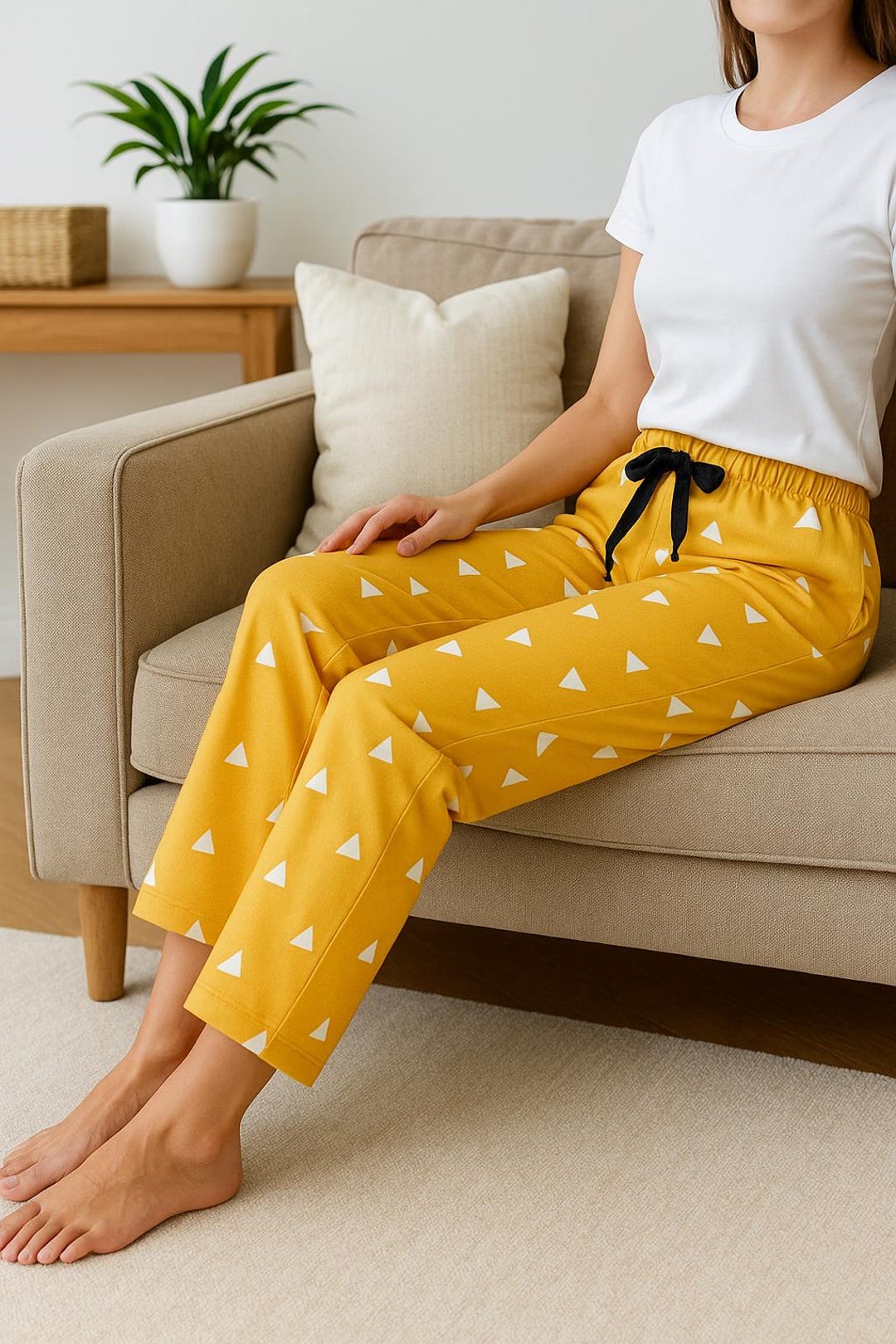 Zenitsu Agatsuma Pajama Pants | Demon Slayer Sleepwear | Anime Lounge ...