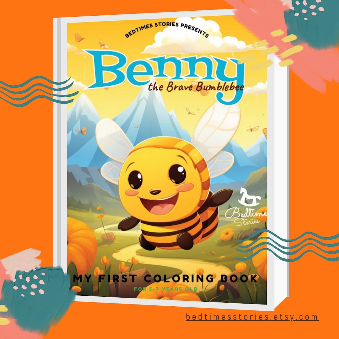 Benny the Brave Bumblebee Coloring Book Digital Coloring - Etsy