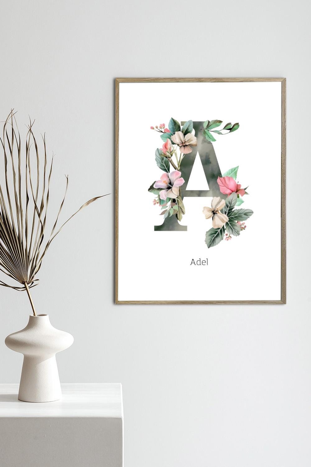 PERSONALIZED Name Print,letter A, Custom Initial Print, Printable Name ...