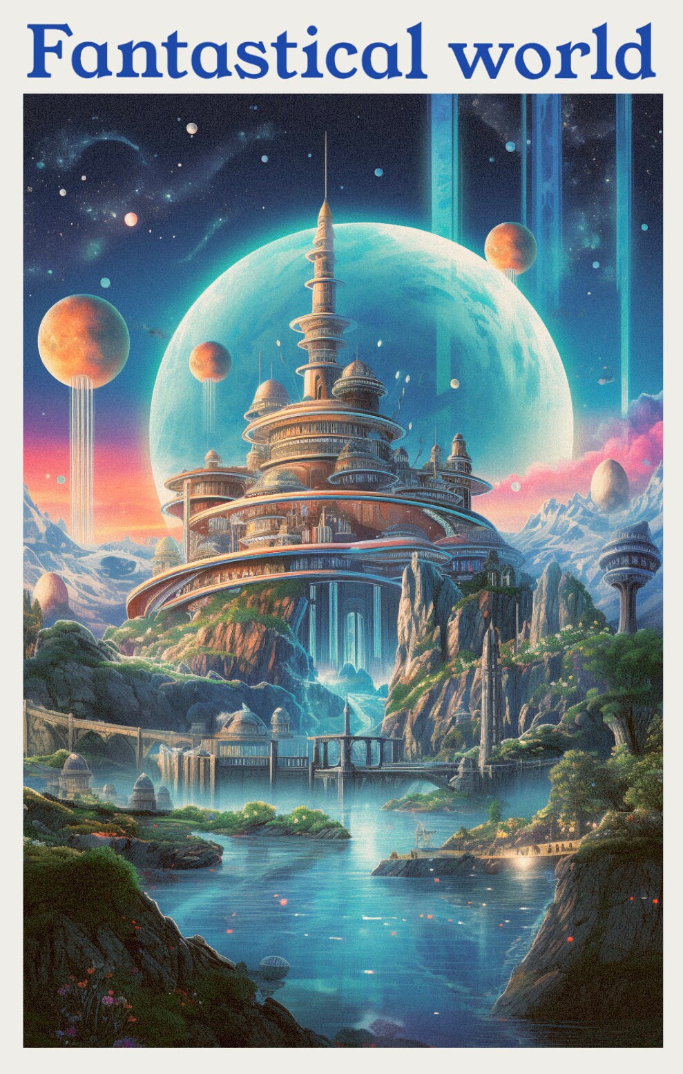 Fantastical Worlds Coloring Book - Adult Coloring Pages, Instant ...