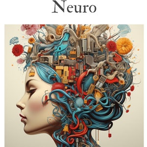 Neuro Coloring Book - Adult Coloring Pages, Instant Download, Grayscale ...