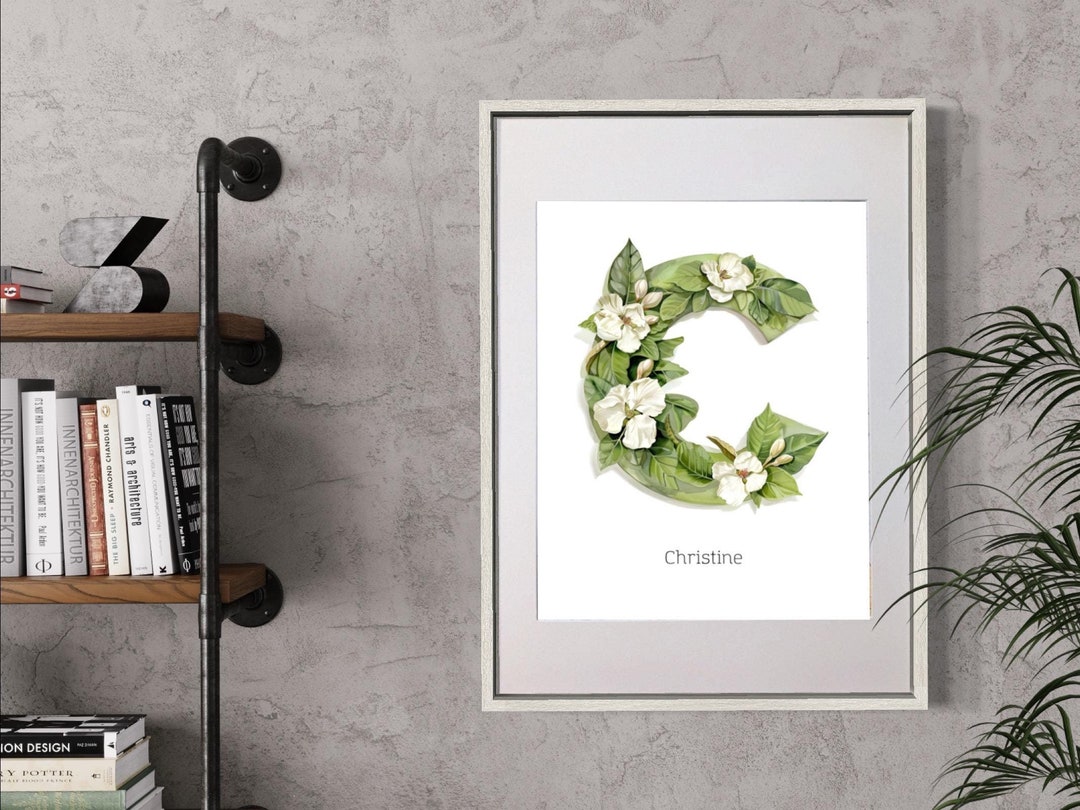 PERSONALIZED Name Print,letter C, Custom Initial Print, Printable Name ...