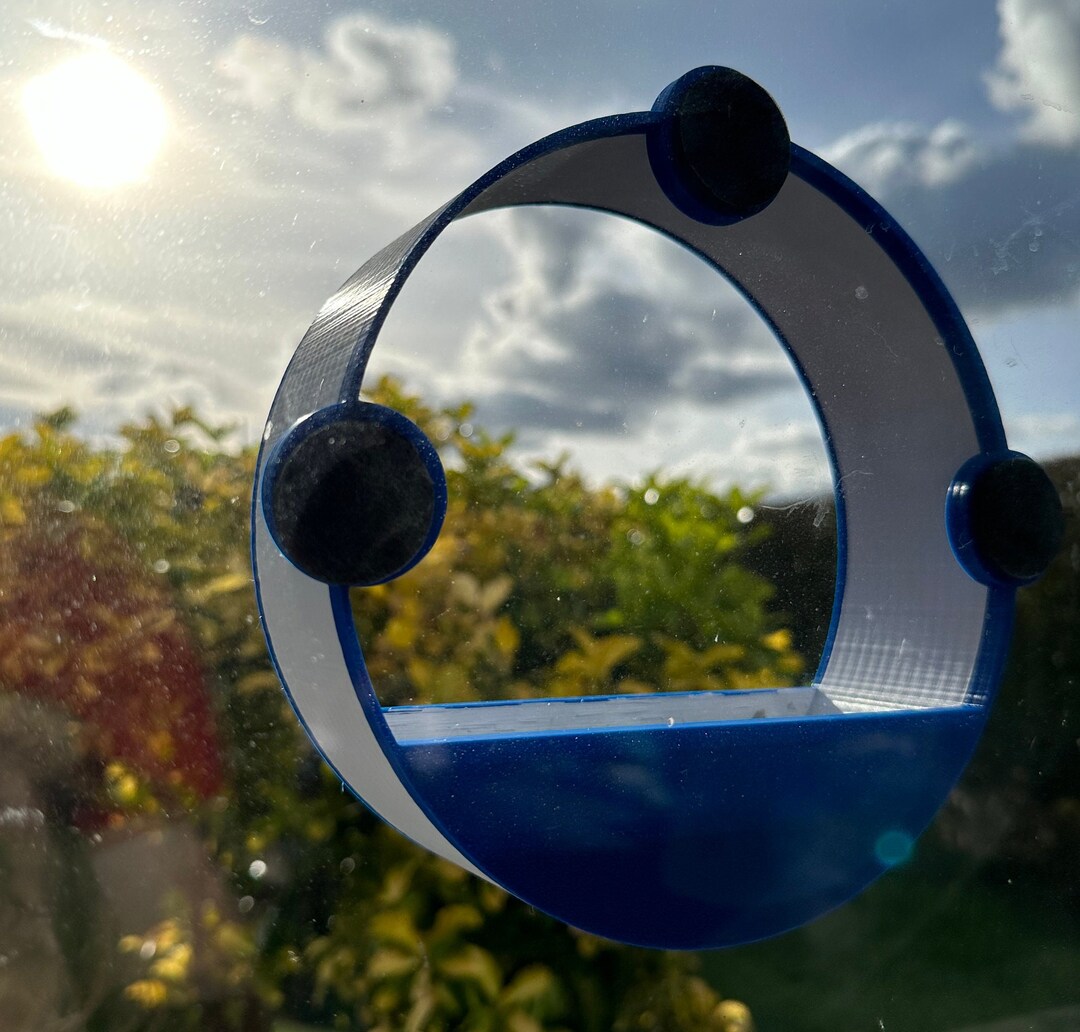 Circular Window Bird Feeder With Unique Colours / Ideal for Watching ...