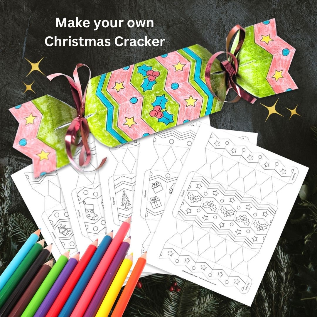 5 Christmas Crackers Printable Instant Download - Etsy