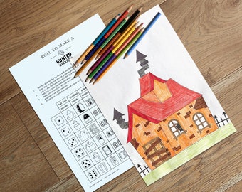 Roll-a-bat Roll and Draw an Halloween Bat Game Spring Dice Drawing ...