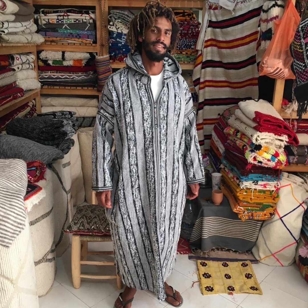 Beautiful Handmade Arabic Wool Men’s Coat, Parka Style, Blogger, Surf ...