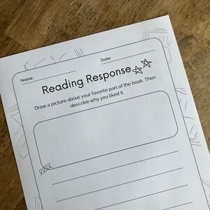 Reading Response, Elementary Printable-main Idea, Reading Comprehension ...
