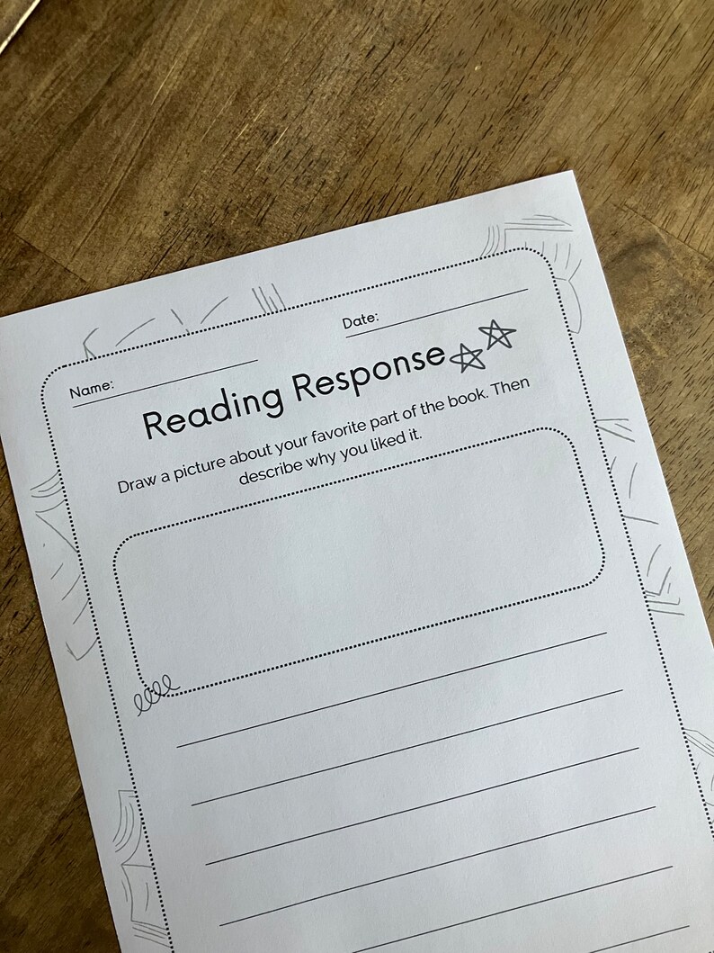 Reading Response, Elementary Printable-main Idea, Reading Comprehension ...
