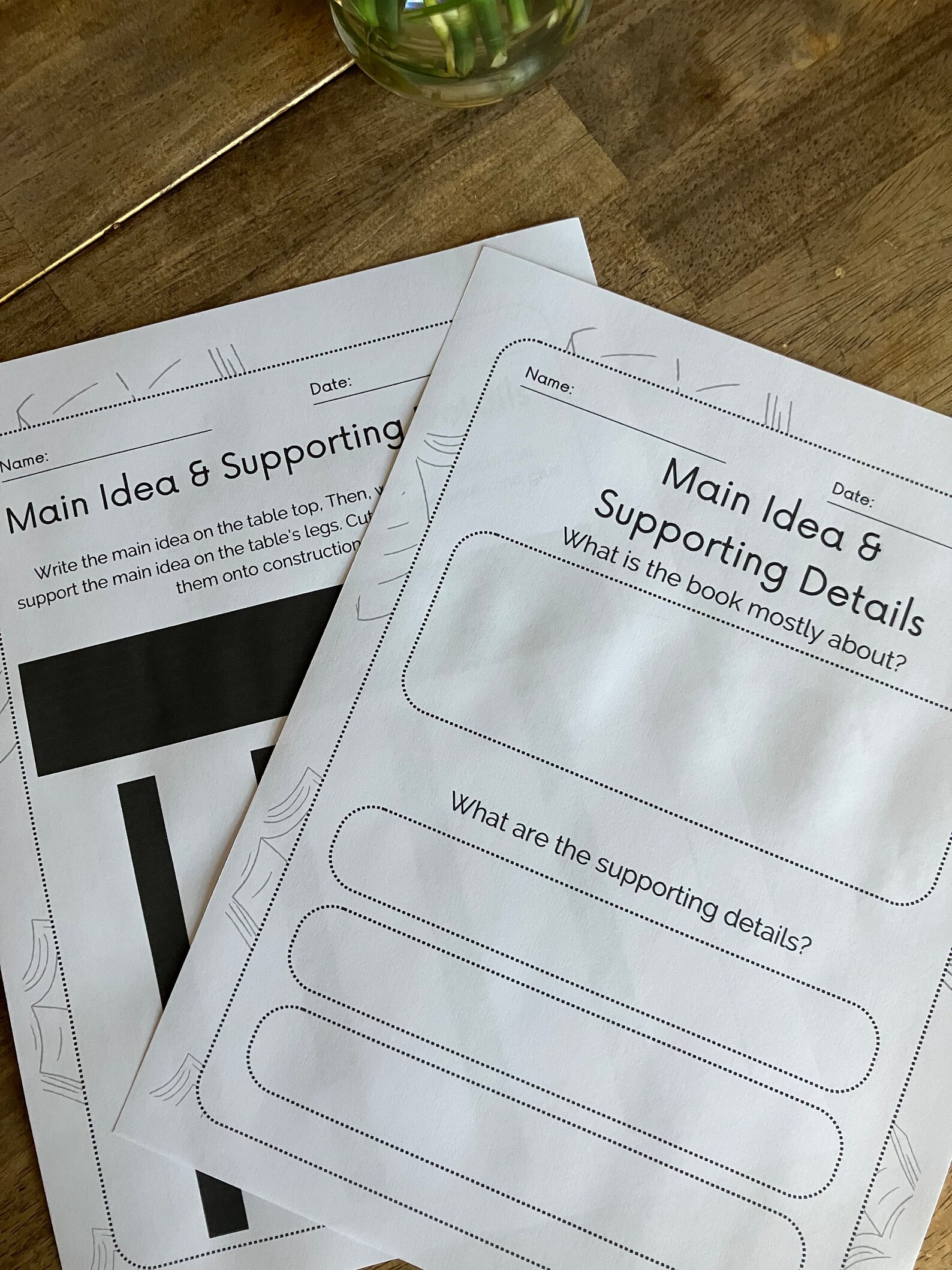 Reading Response, Elementary Printable-main Idea, Reading Comprehension ...