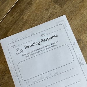 Reading Response, Elementary Printable-main Idea, Reading Comprehension ...