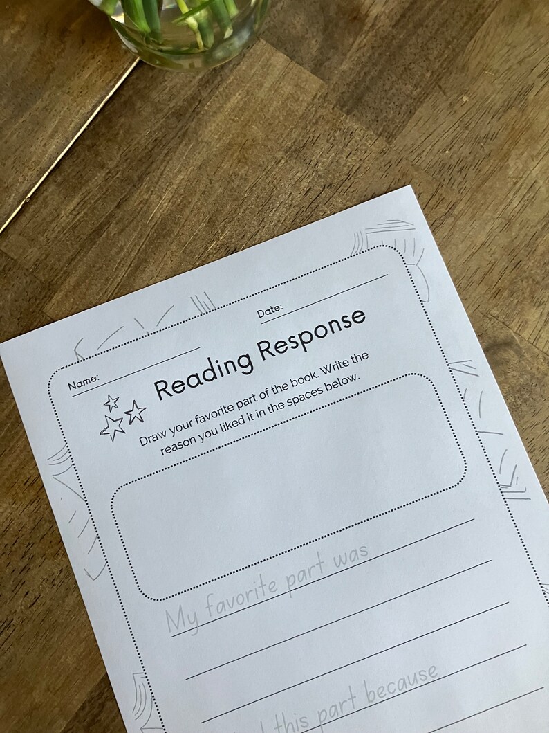 Reading Response, Elementary Printable-main Idea, Reading Comprehension ...