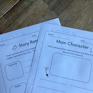 Reading Response, Elementary Printable-main Idea, Reading Comprehension ...