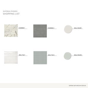 Transitional Bathroom Design Style Kit: Mood Board & Shopping List (PDF ...