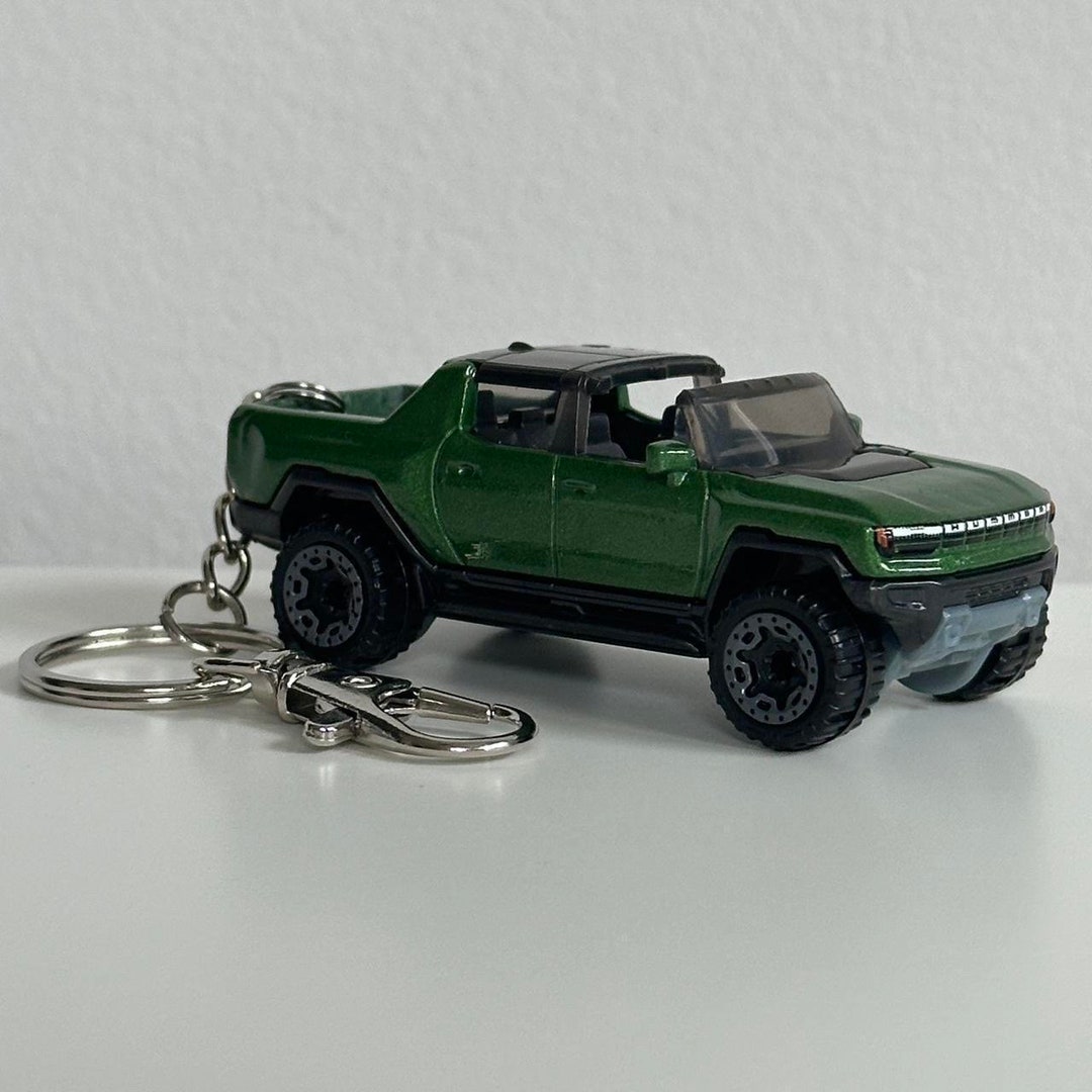 GMC Hummer EV, Hot Wheels Custom Keychain, Green American Electric ...