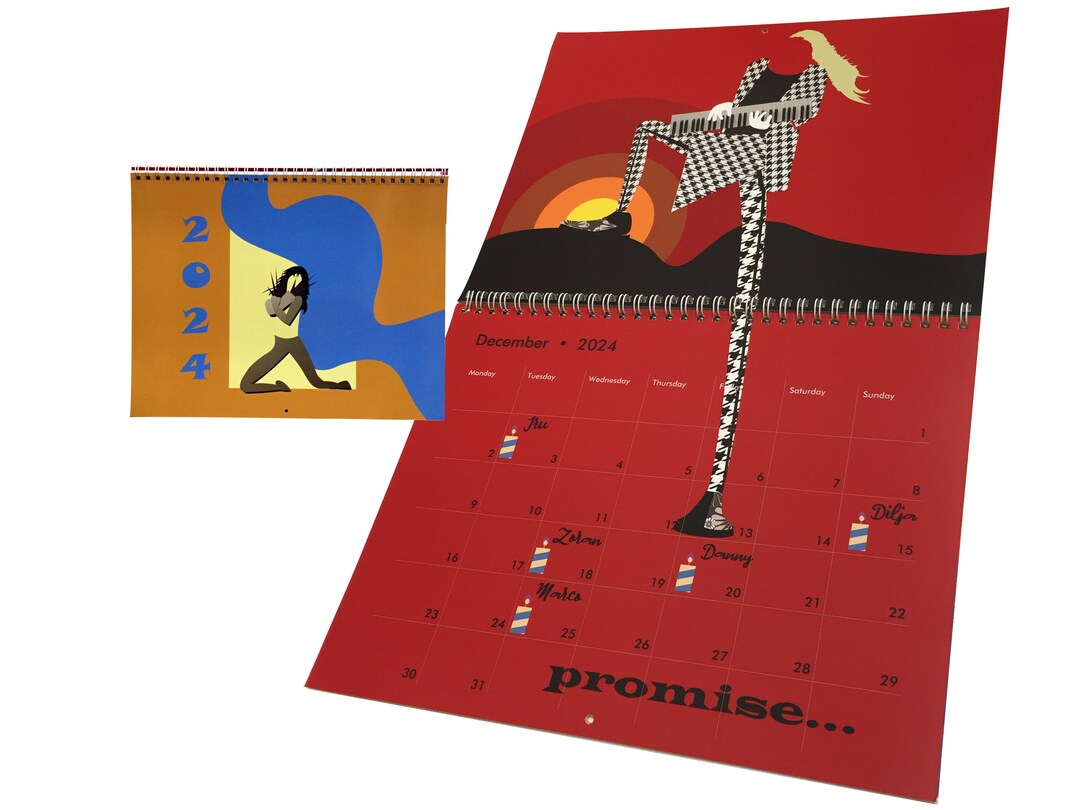 Eurovision Wall Calendar 2024 Birthday-a-rama Home Decor Wall Art ...