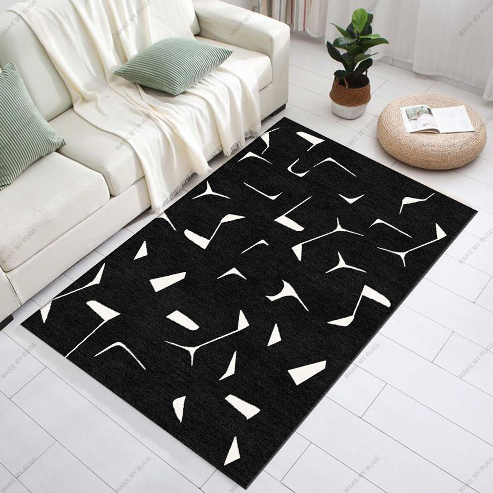 Modern Hand Made Loop and Cut Hand Tufted Rug Living Room Rugs Floor ...