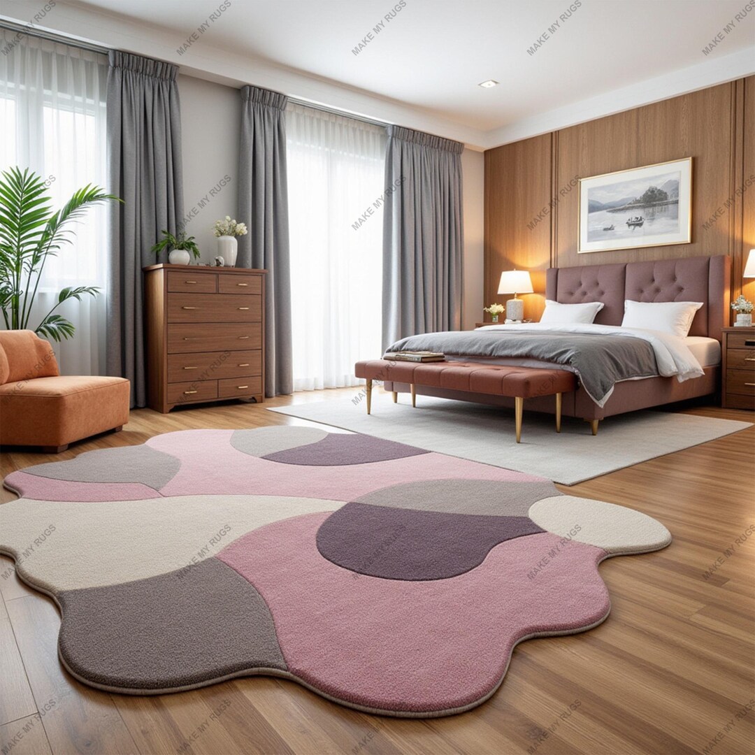 Irregular Wool Rug Rugby Make My Rugs Modern Hand Made Hand Tufted Wool ...