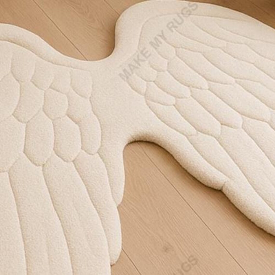 Hand-tufted Wool Nursery Rug: Angel Wings Ivory Carpet - Etsy