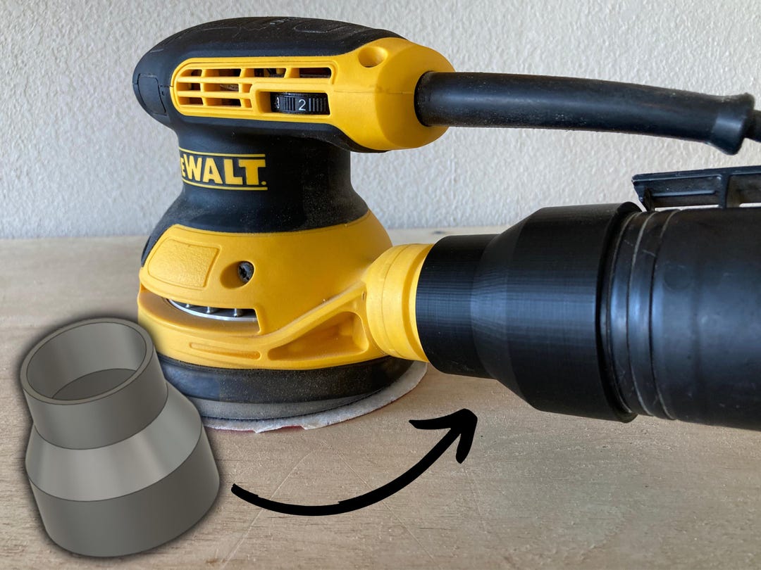 Dust Collection Adapter for Dewalt Sander to Rigid Shop Vacuum (2.5 ...