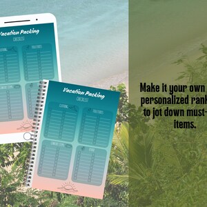 Packing List for SUMMER Vacation, EDITABLE and PRINTABLE, Travel ...