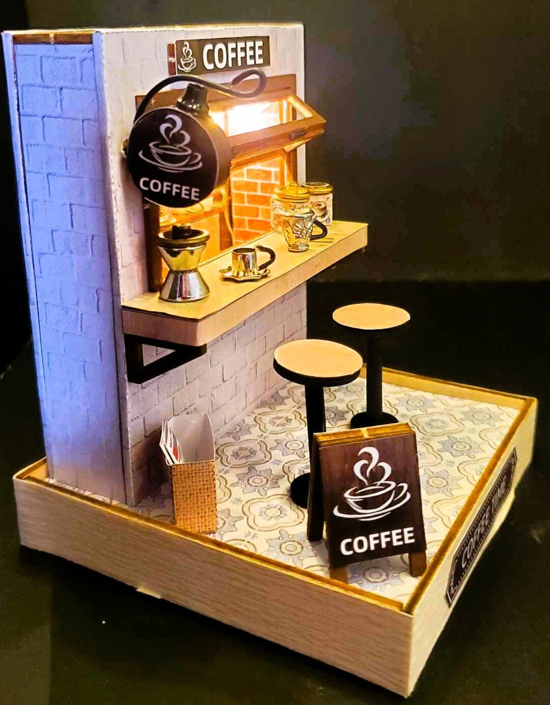 Diorama Miniature Scene Café, Coffee - Etsy UK