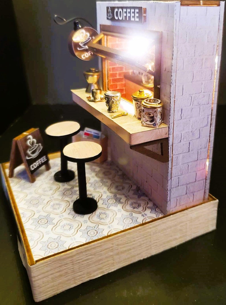 Diorama Miniature Scene Café, Coffee - Etsy UK