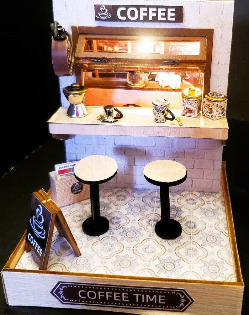 Diorama Miniature Scene Café, Coffee - Etsy UK