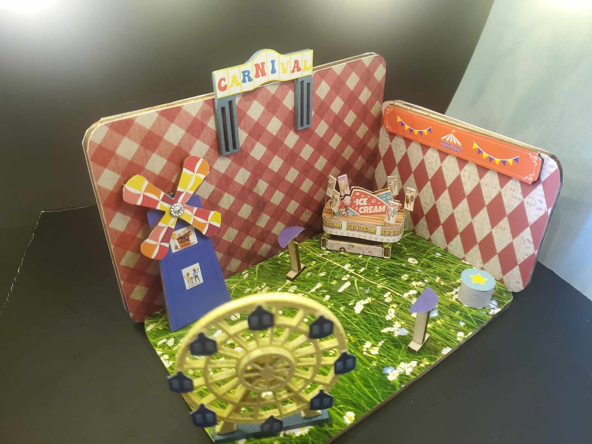 Diorama Miniature Scene Circus 2, Carnival - Etsy