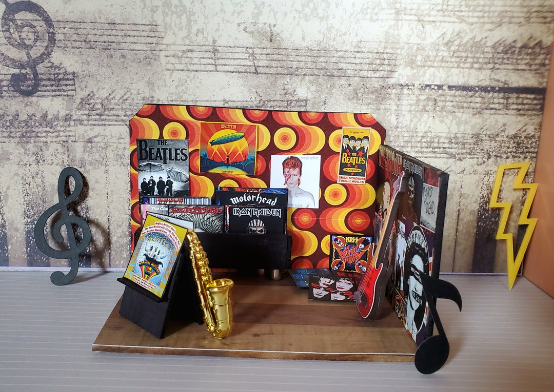 Diorama Miniature Scene Record Store CUSTOM CREATION - Etsy