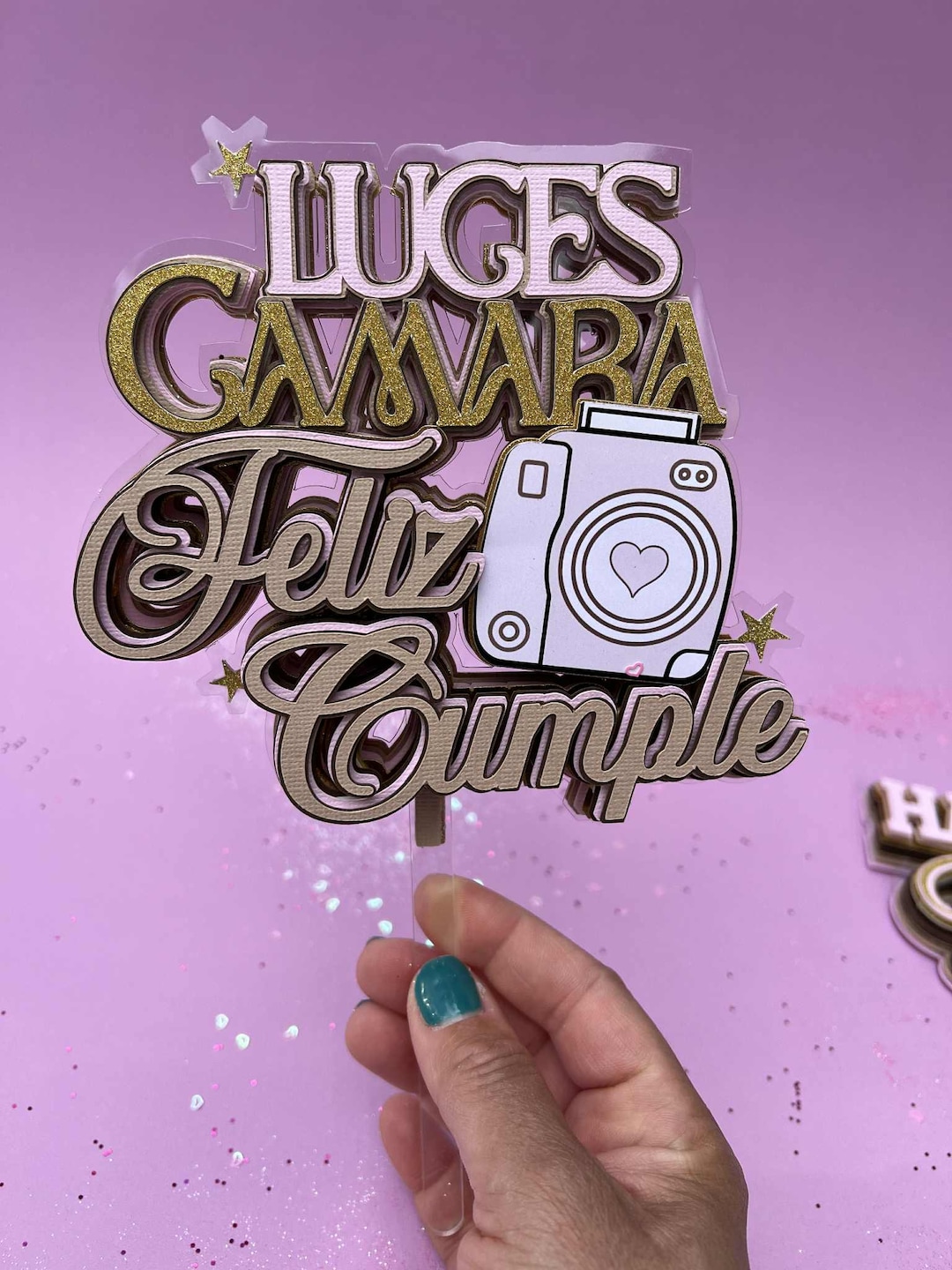 Camera Birthday Cake Topper, Custom Photo Theme, Prop Photography ...