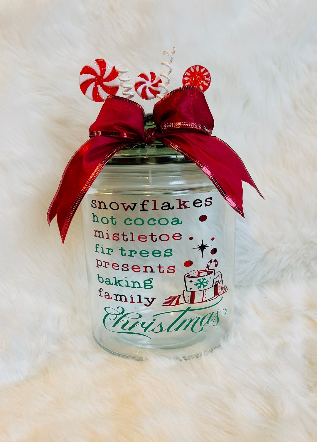 Christmas Holiday Large Cookie Jar - Etsy