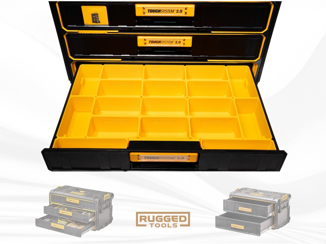Rugged Tools Storage Bins for Dewalt Toughsystem 2.0 2 & 3 Drawer ...