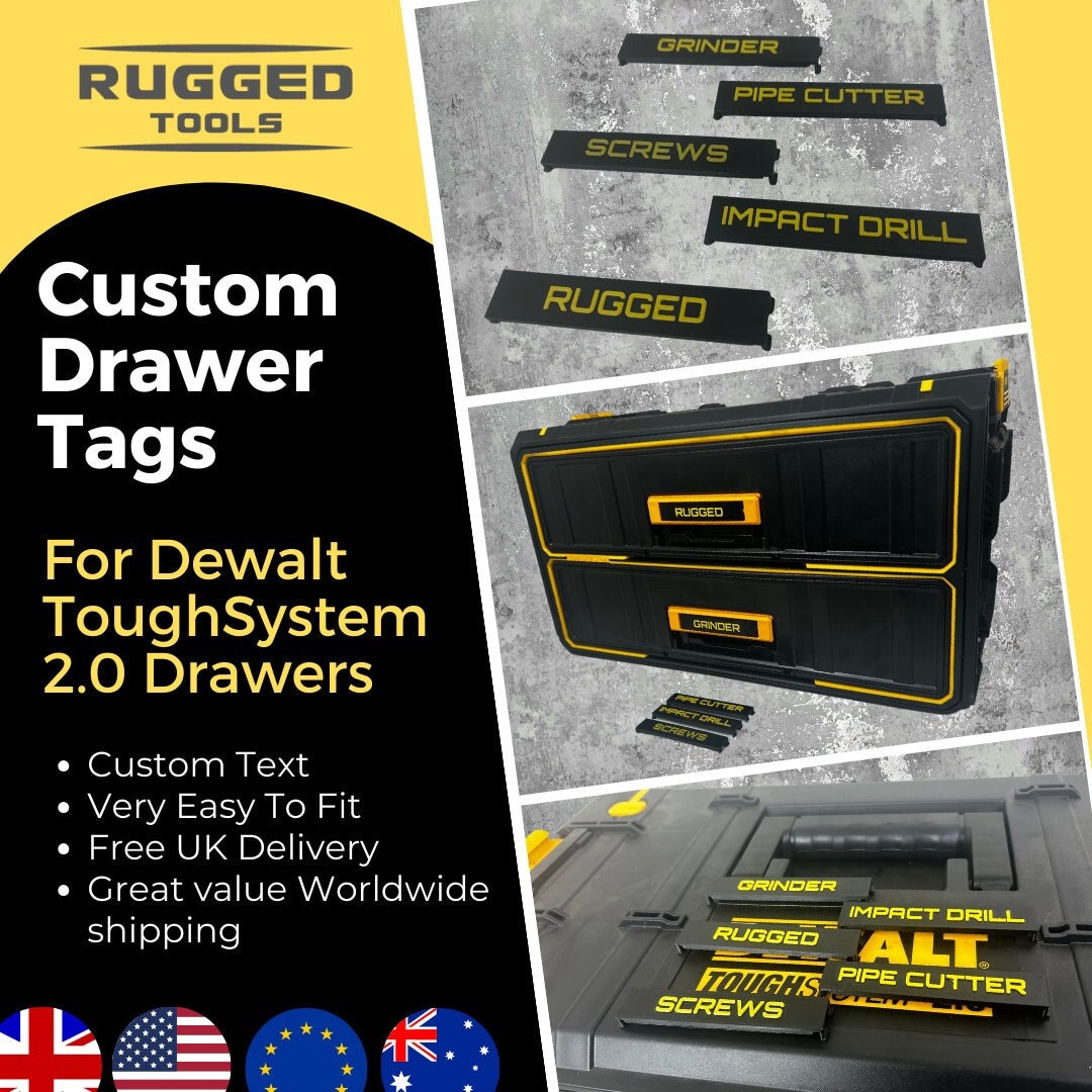 Custom Label Tag for Dewalt Toughsystem 2.0 Drawers - Etsy