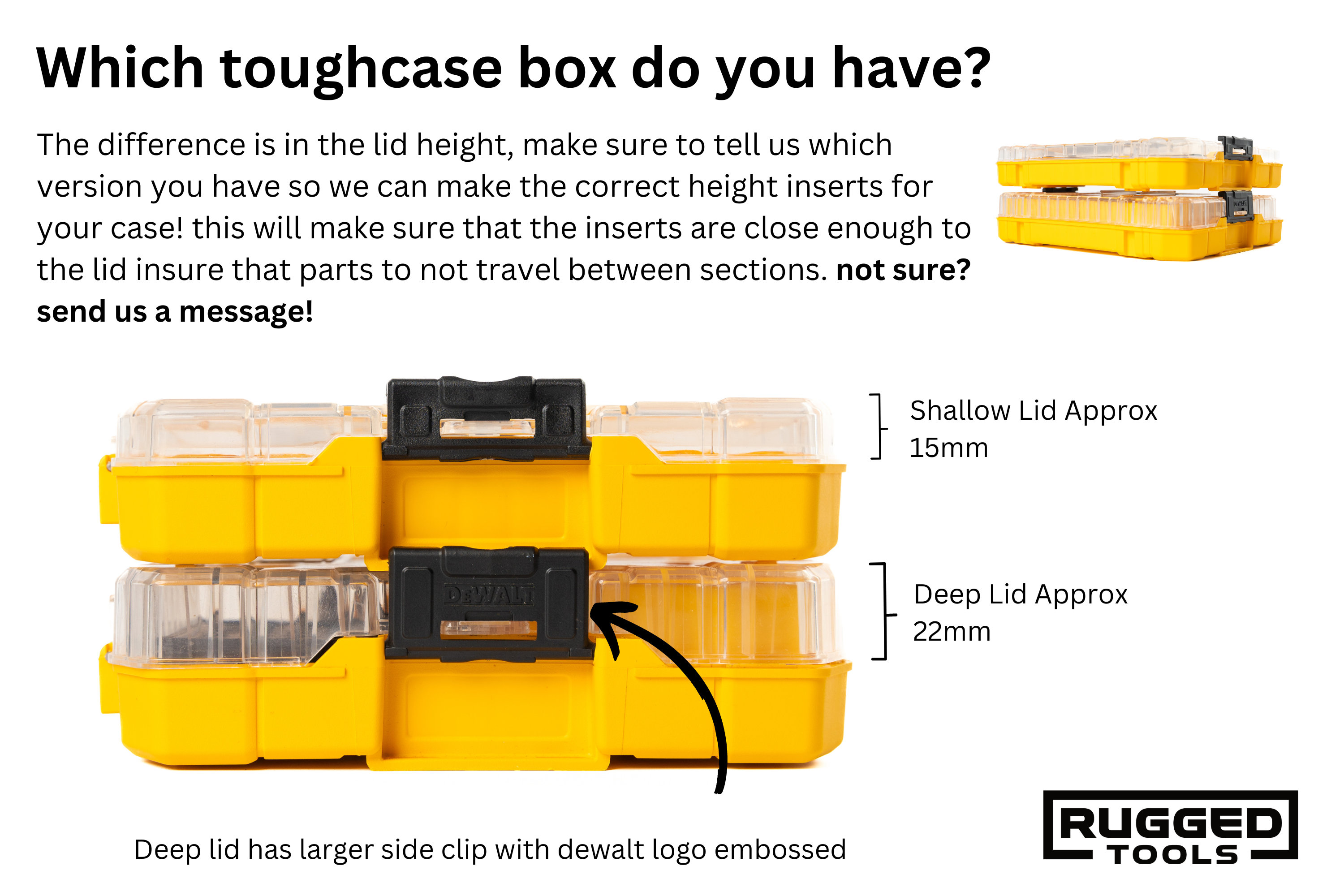Dewalt Medium Tough Case YELLOW Insert Trays - RUGGED TOOLS - Etsy