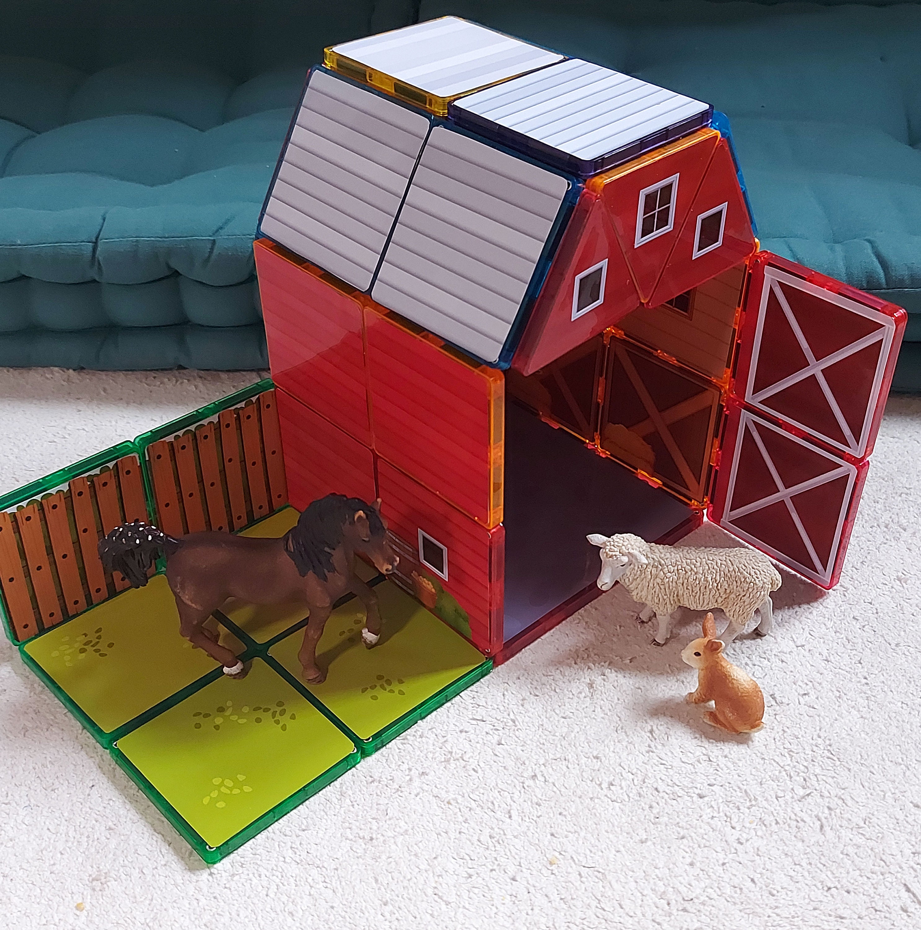 Printable Barn Sticker Set for Magnetic Tiles Homeschool Toddler ...