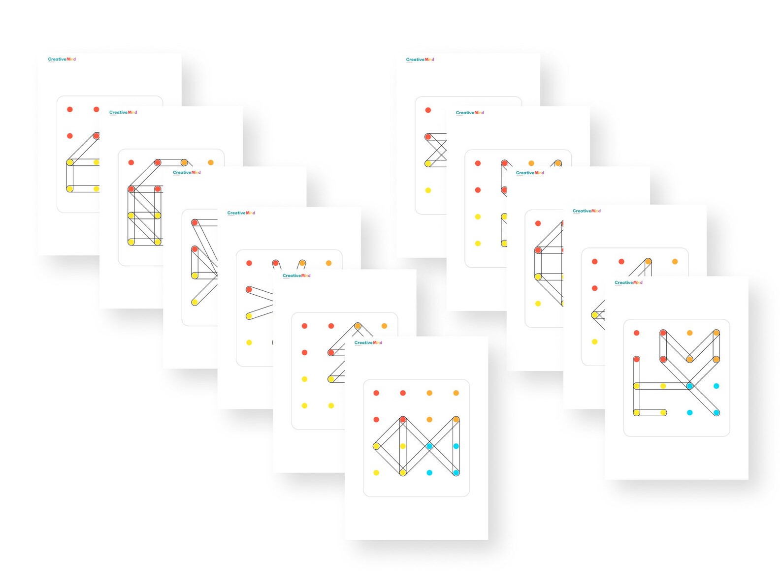 Printable 'geoboard Cards' for Match and Tap Hammer Box Lovevery ...