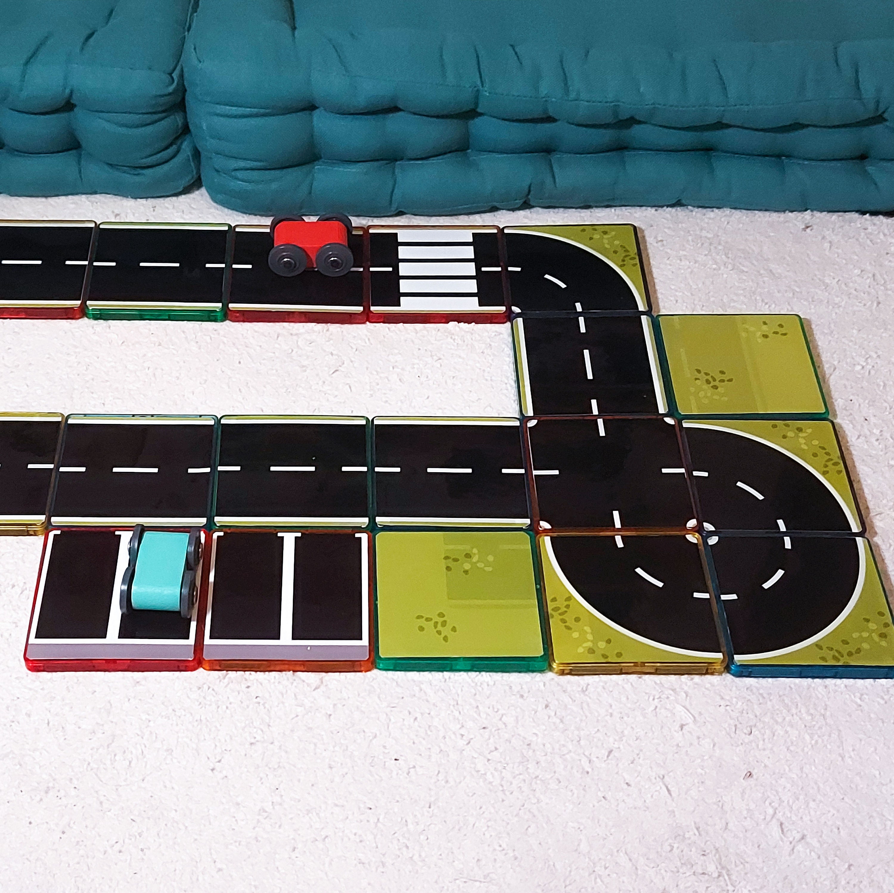 Printable Car Track Set for Magnetic Tiles Homeschool Toddler ...