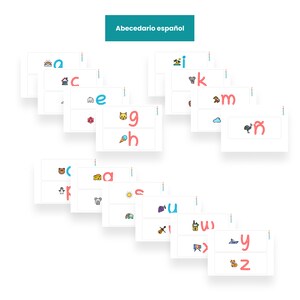 Printable Spanish Alphabet Cards for Montessori Sand Tray Mosaic Button ...