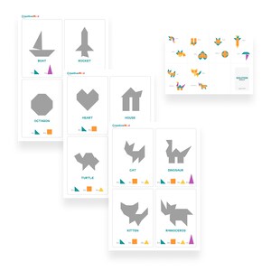 Printable Tangram Inspired Cards for Magnetic Tiles Preschool ...