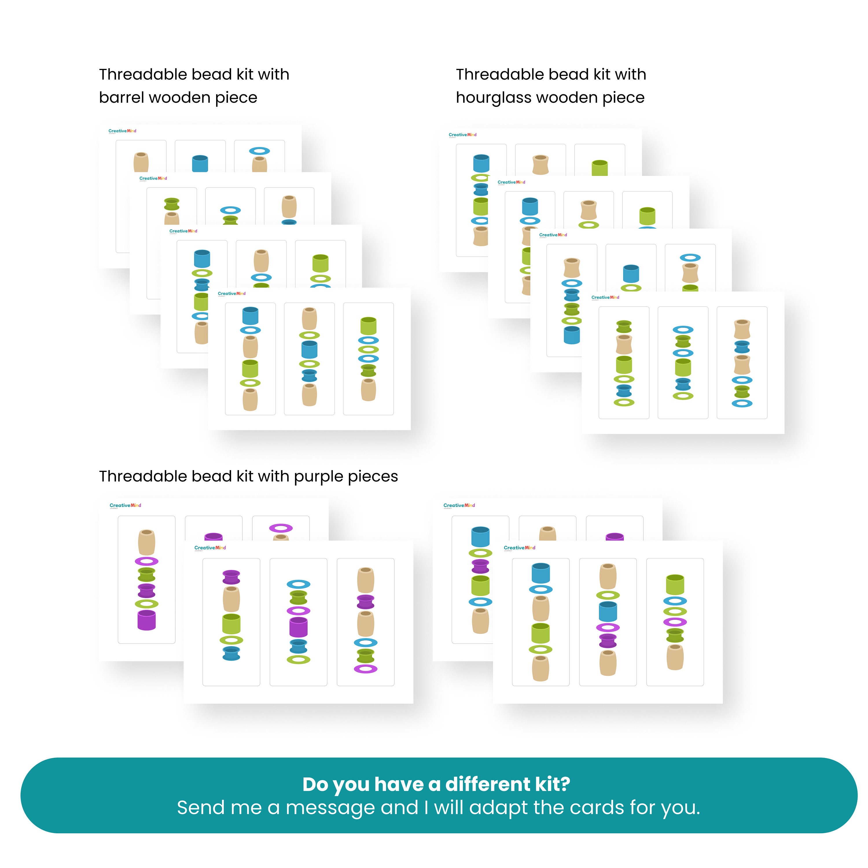 Printable match & Thread for the Threadable Bead Kit Lovevery Extension ...