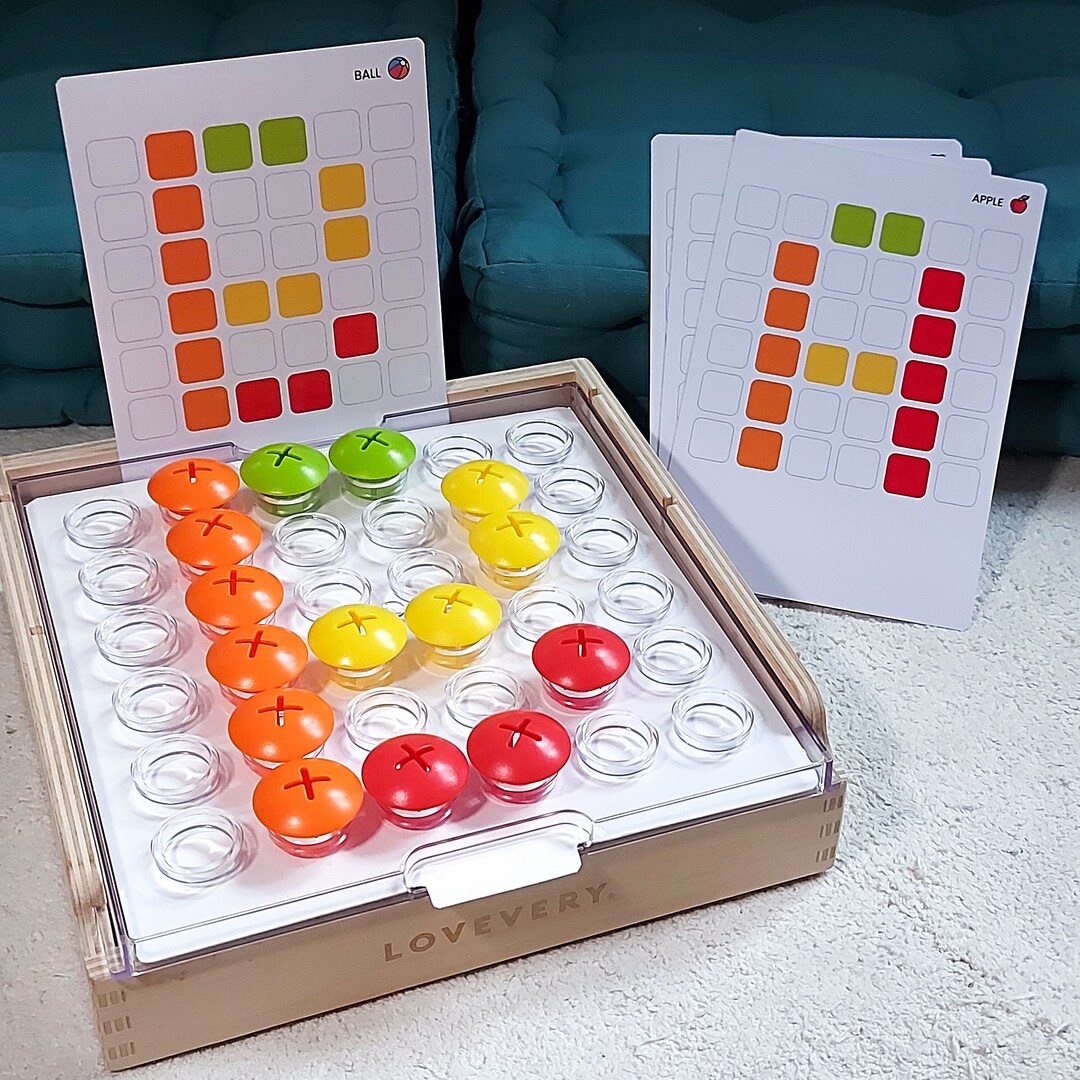 Printable 'english Alphabet Cards' for Mosaic Button Board Lovevery ...