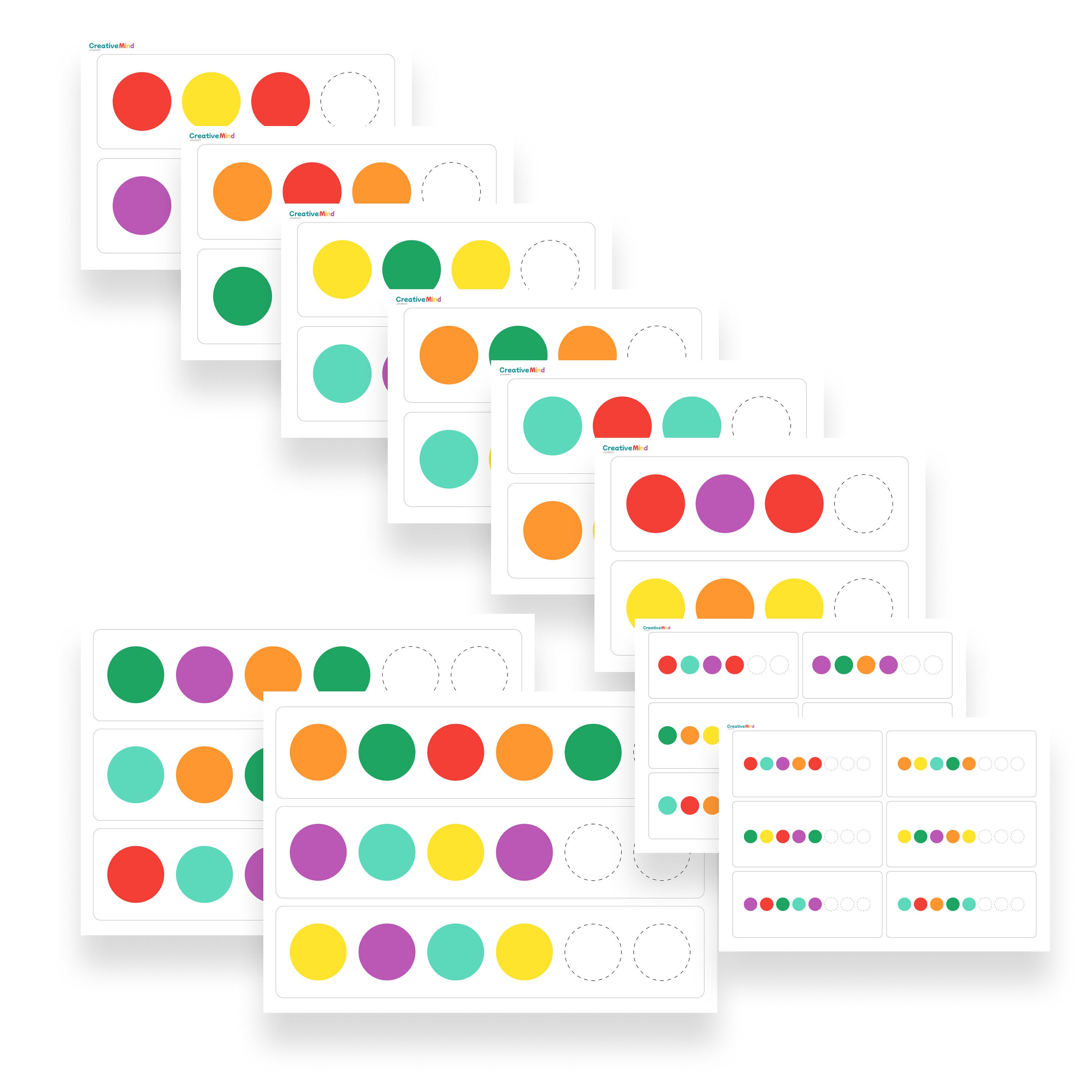 Printable Pattern Repetition Matching Cards for Flexible Ring Stacker ...