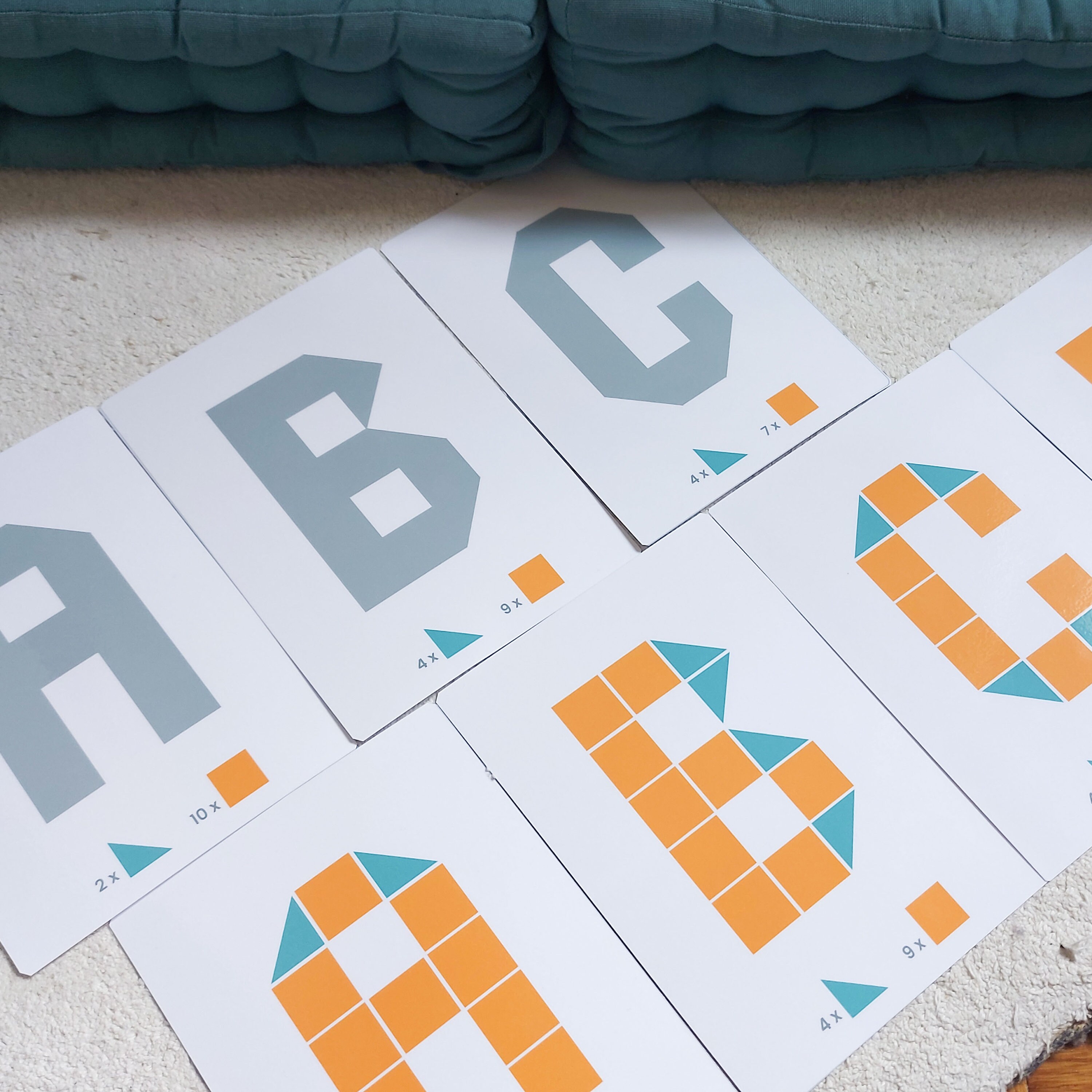 Printable Alphabet Cards for Magnetic Tiles Preschool Elementary ...