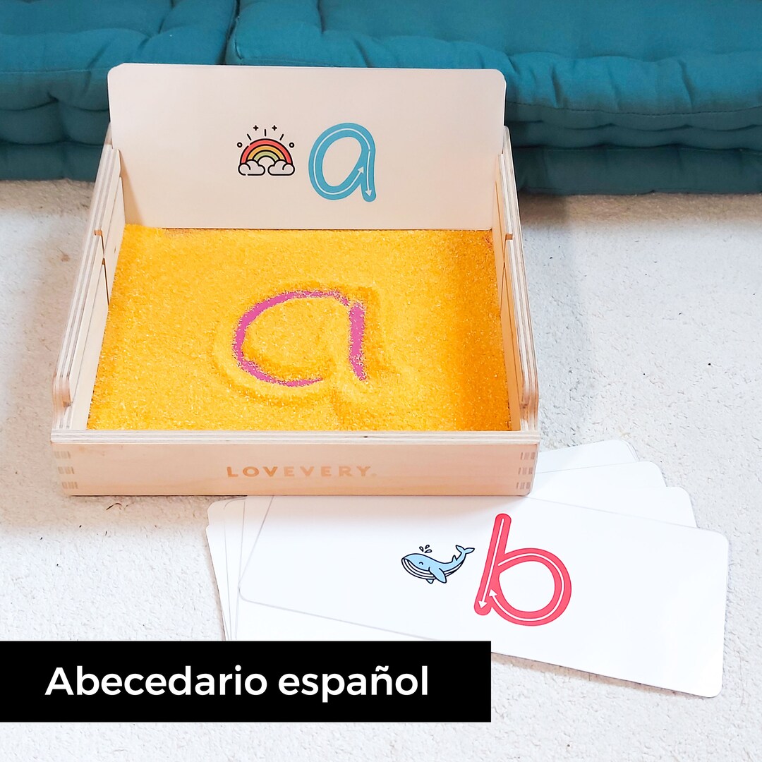 Printable Spanish Alphabet Cards for Montessori Sand Tray Lovevery ...