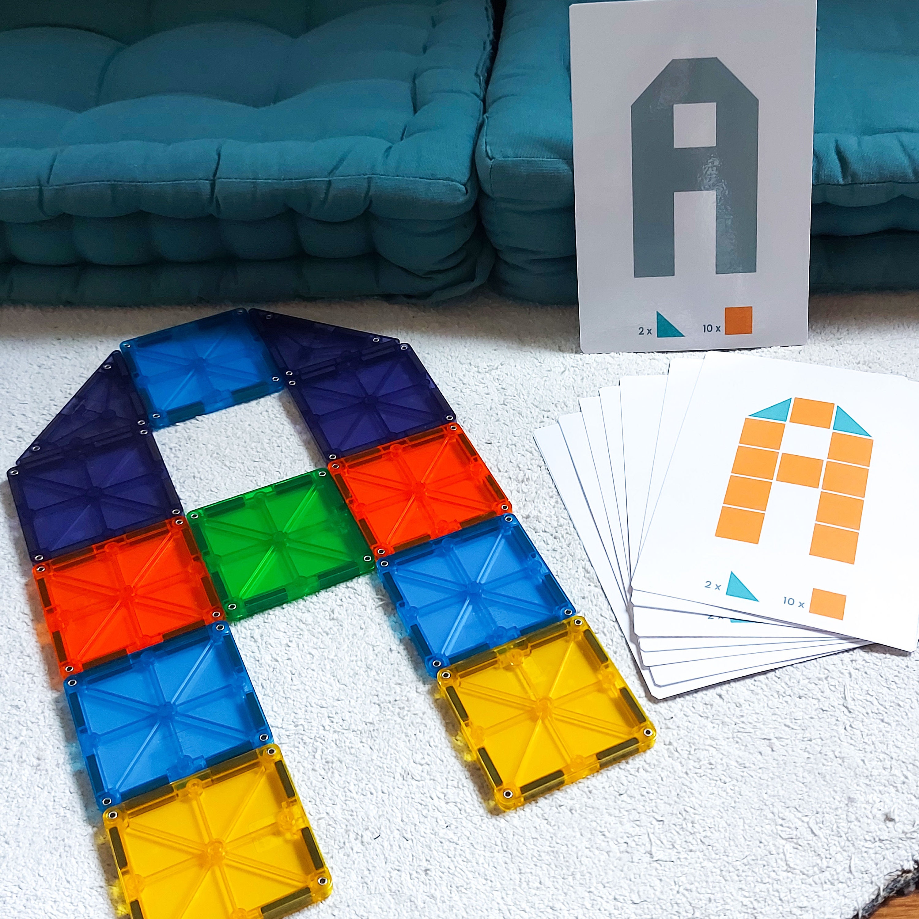 Printable Alphabet Cards for Magnetic Tiles Preschool Elementary ...