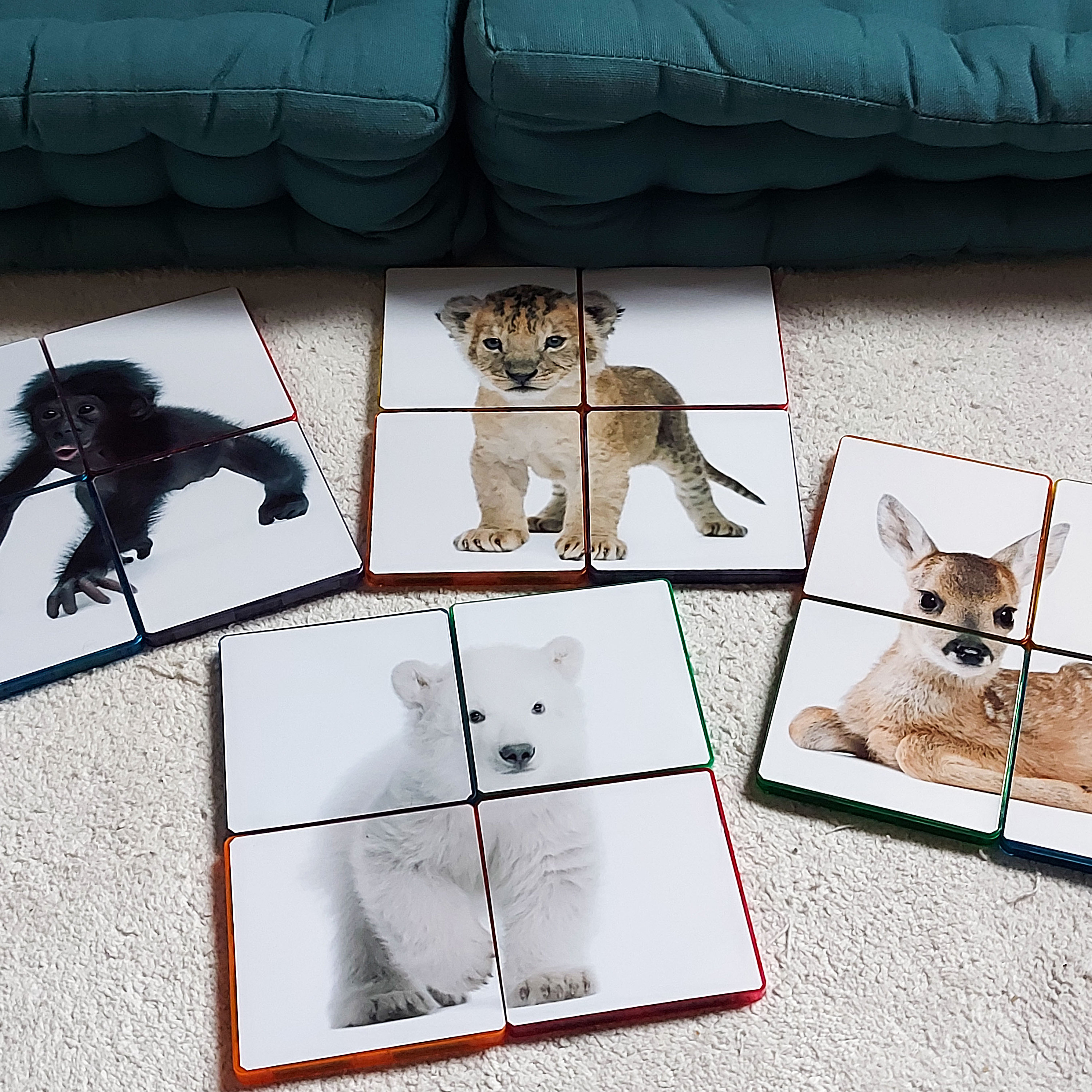 Printable Animals Puzzles for Magnetic Tiles Homeschool Toddler ...