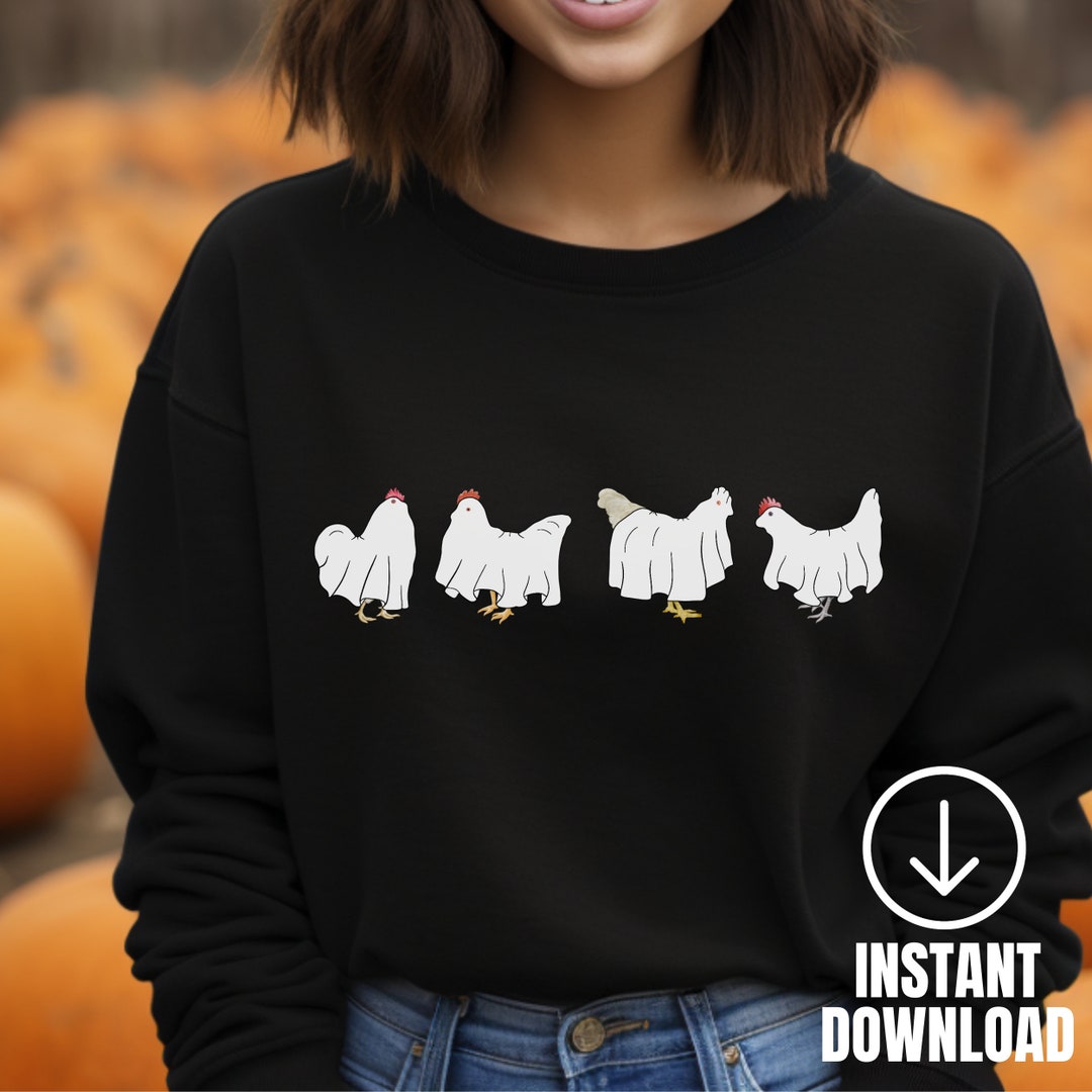Halloween Ghost Chicken PNG Funny Halloween Halloween Gifts - Etsy