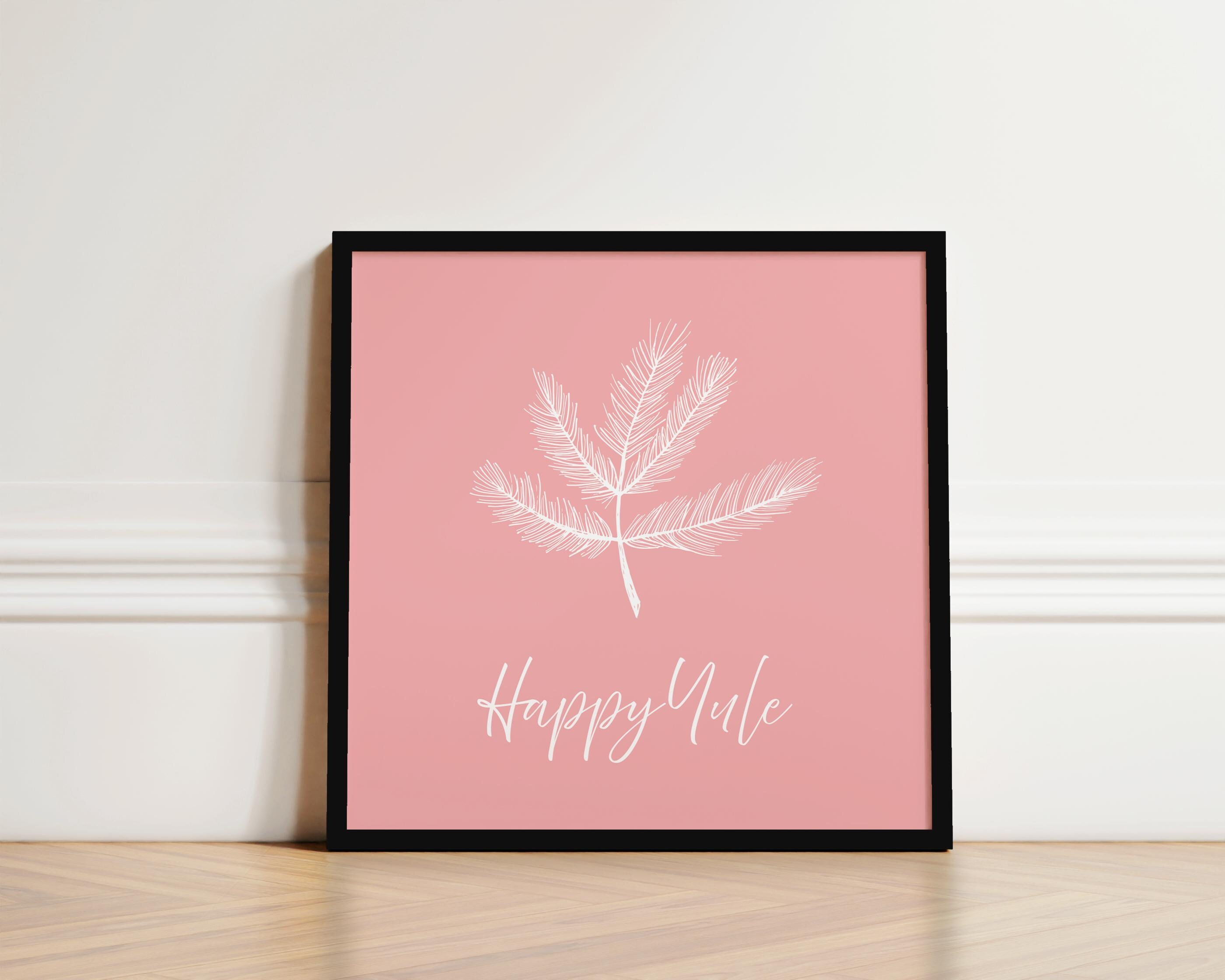 Pink Christmas Printables. Happy Yule! Happy Winter Solstice Printable ...