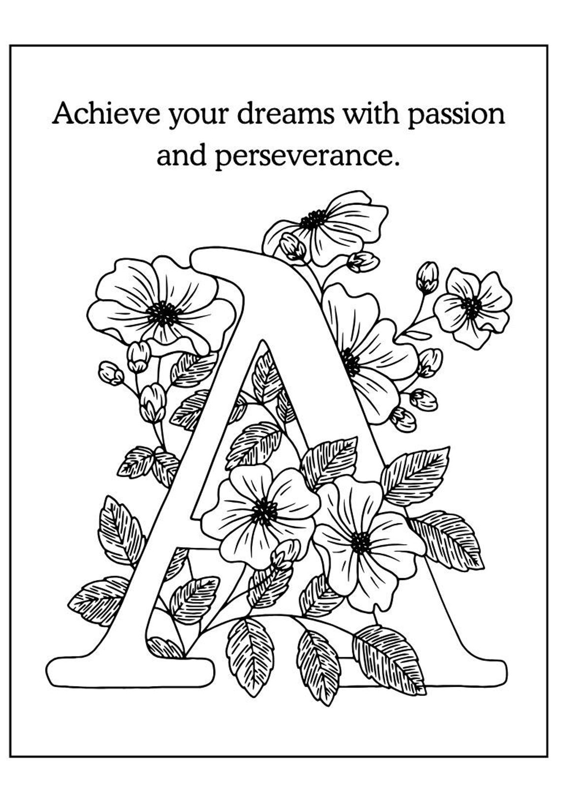 Affirmation Coloring. Mindfulness Alphabet Coloring Pages. Minimalist ...